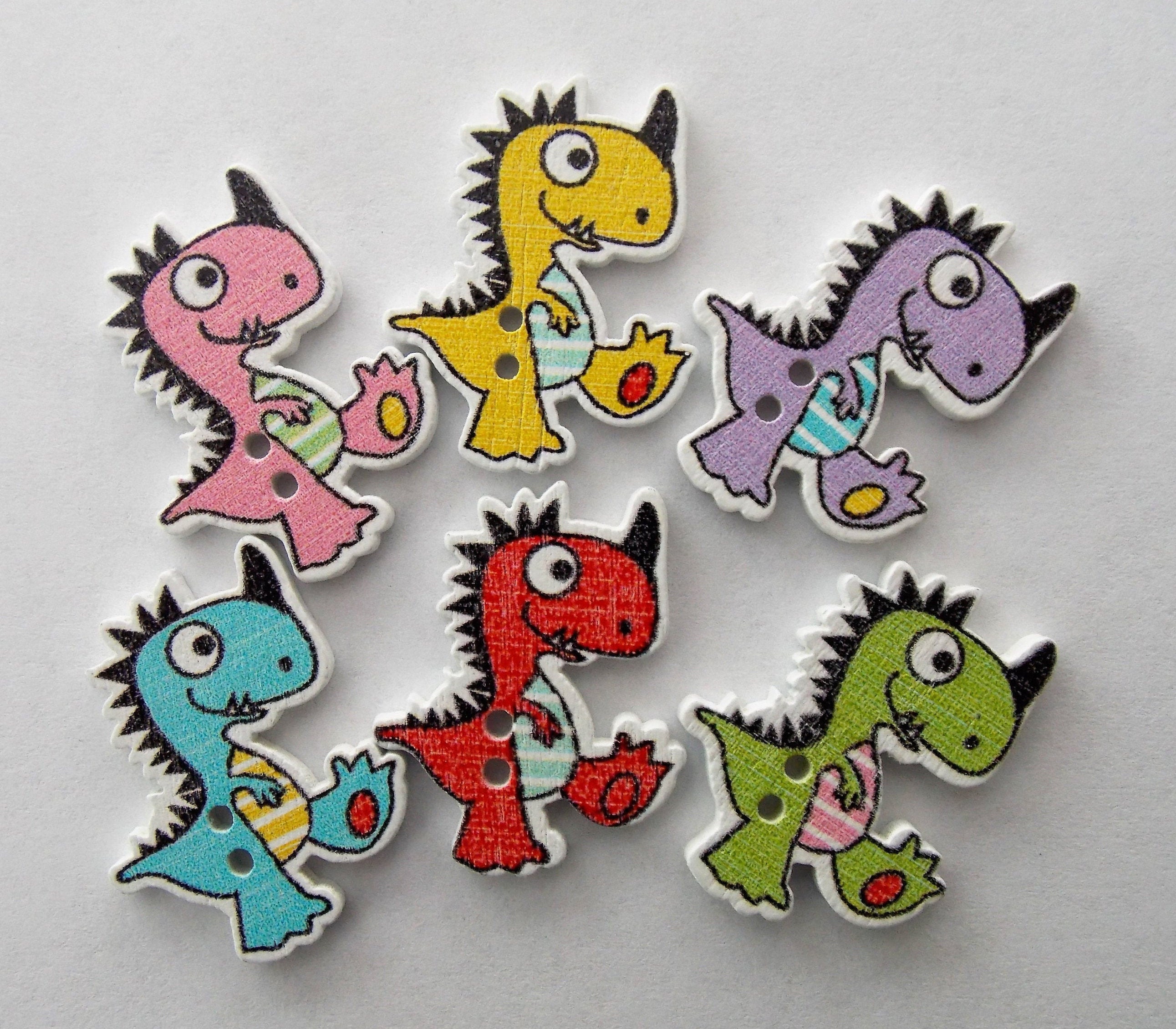 Dinosaur Buttons Dino Buttons Prehistoric Buttons Sewing | Etsy