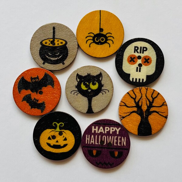 Halloween Buttons - Etsy