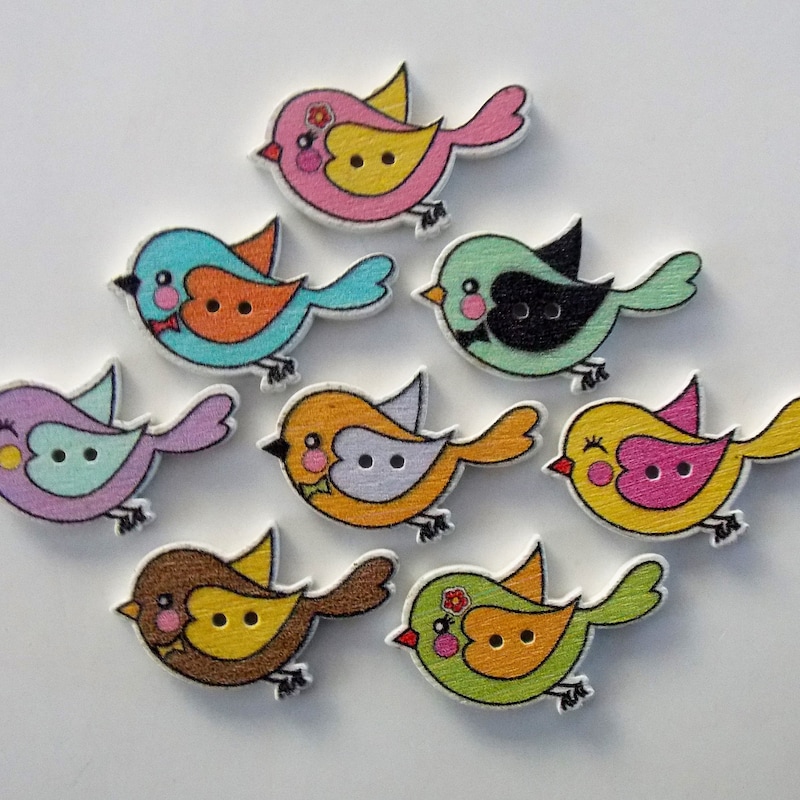 Bird Sewing Buttons - Etsy