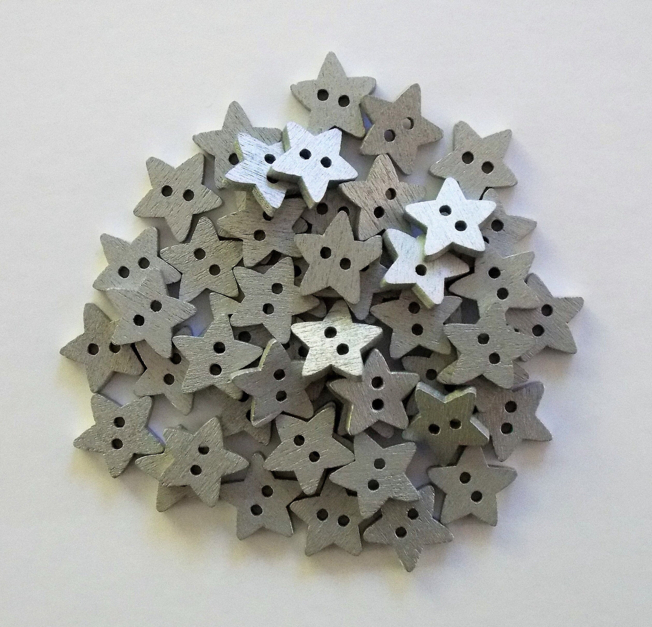Silver Star Buttons Star Buttons Silver Buttons Christmas | Etsy