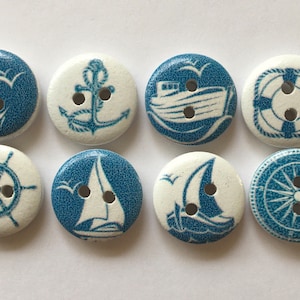 Nautical Buttons, Sailing Buttons, Sewing Supplies, Ship Buttons ...