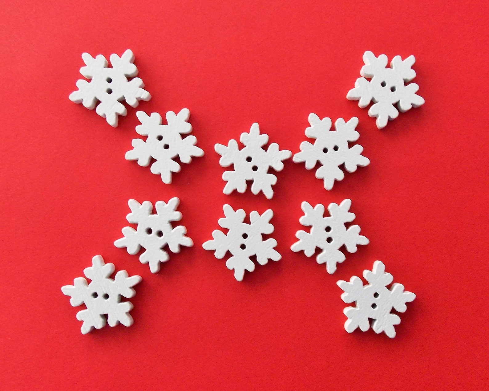 White Snowflake Buttons Wooden Buttons White Buttons Sewing - Etsy Canada
