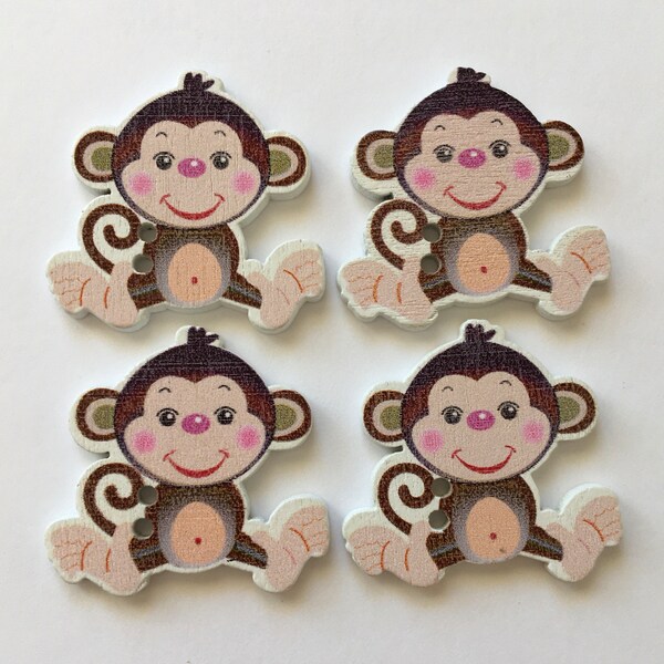 Monkey Buttons - Etsy