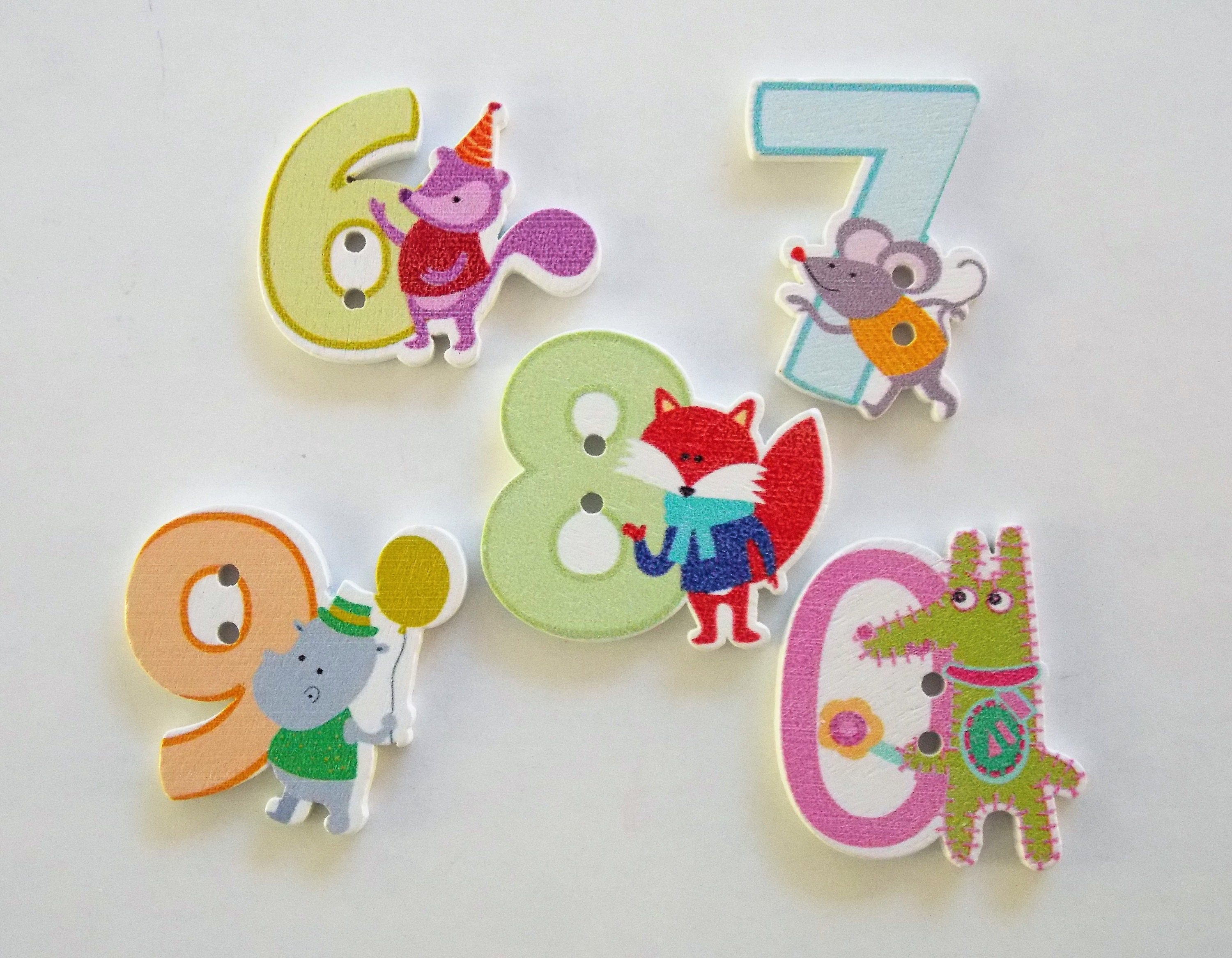 Number Buttons Counting Buttons Sewing Supplies | Etsy