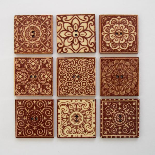 Square Buttons - Etsy