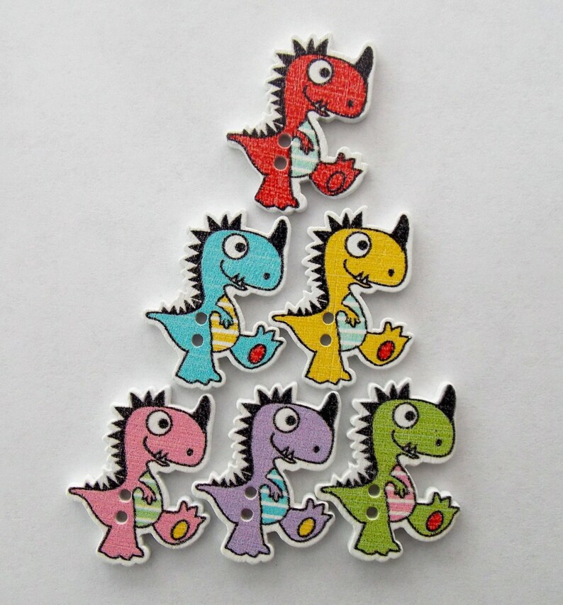 Dinosaur Buttons Dino Buttons Prehistoric Buttons Sewing | Etsy