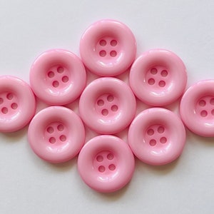 Pink Buttons, 18mm Buttons, Resin Buttons, Light Pink Buttons ...