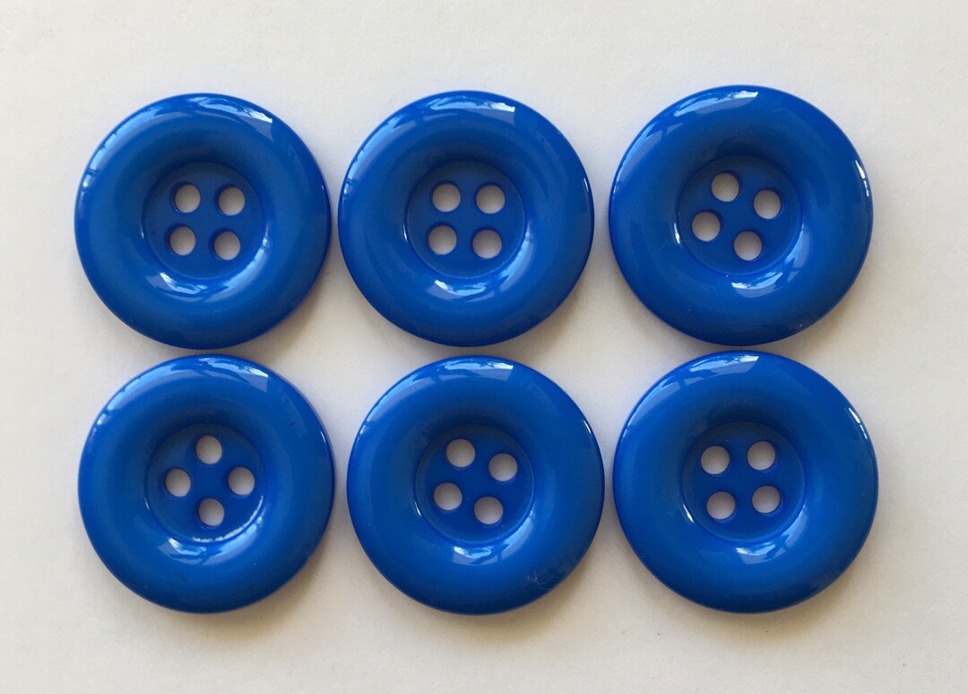Blue Buttons, 20mm Buttons, Resin Buttons, Sewing Supplies ...