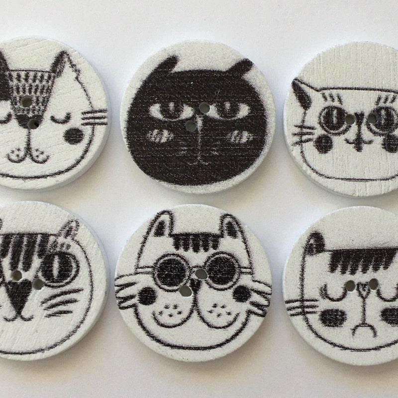 Cat Buttons - Etsy