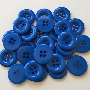 Blue Buttons 20mm Buttons Resin Buttons Sewing Supplies - Etsy