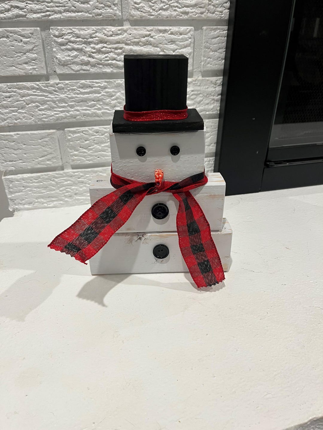 Rustic Wooden Snowman Christmas Decor – Handmade Winter Holiday ...