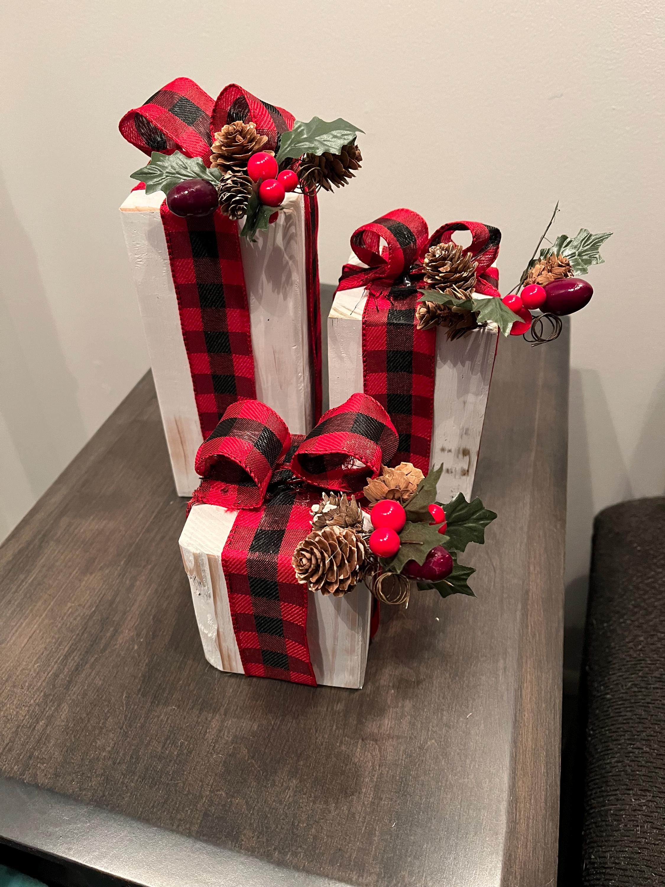 Christmas Present Set,wooden Christmas Present Decorations,wood ...