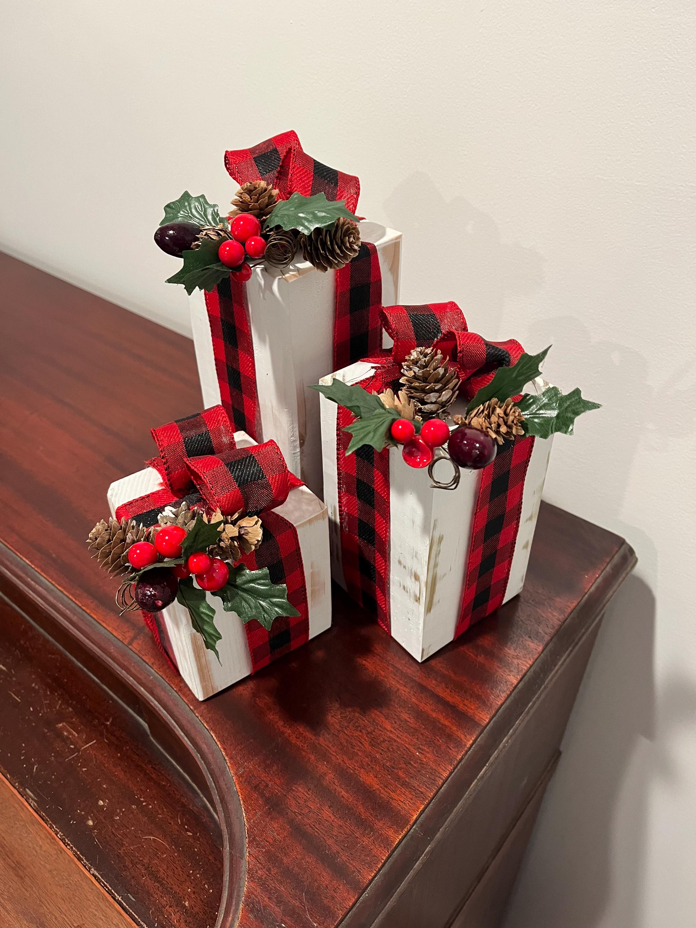 Christmas Present Set,wooden Christmas Present Decorations,wood ...