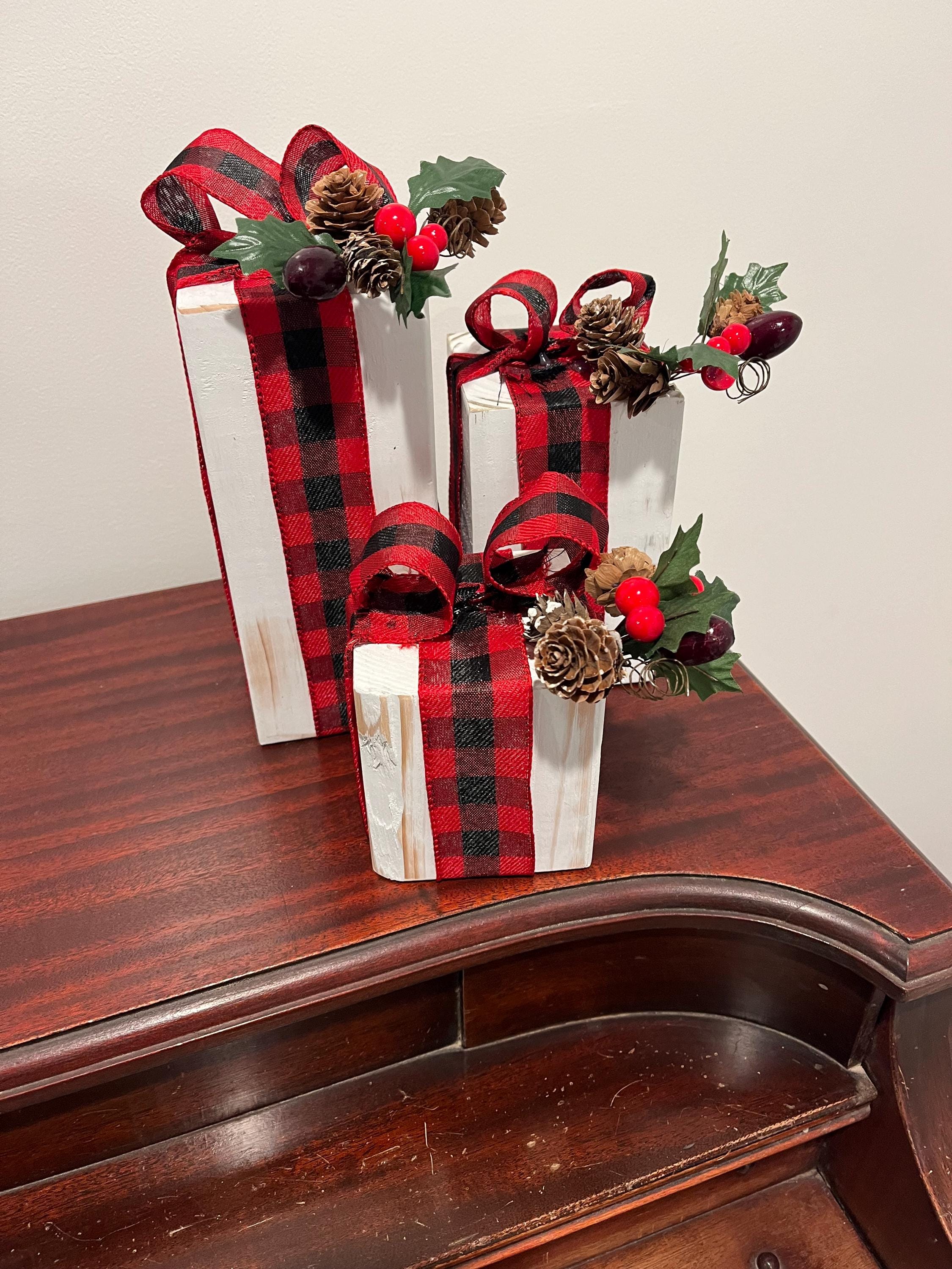 Christmas Present Set,wooden Christmas Present Decorations,wood ...