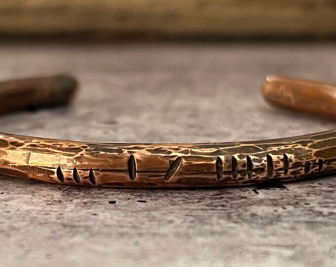 Custom Ogham Copper Cuff Bracelet, Personalized Ogham Bracelet, Irish ...