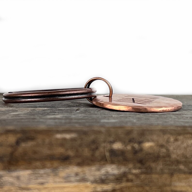 Custom Copper Anniversary Keychain 7th Anniversary Gift | Etsy
