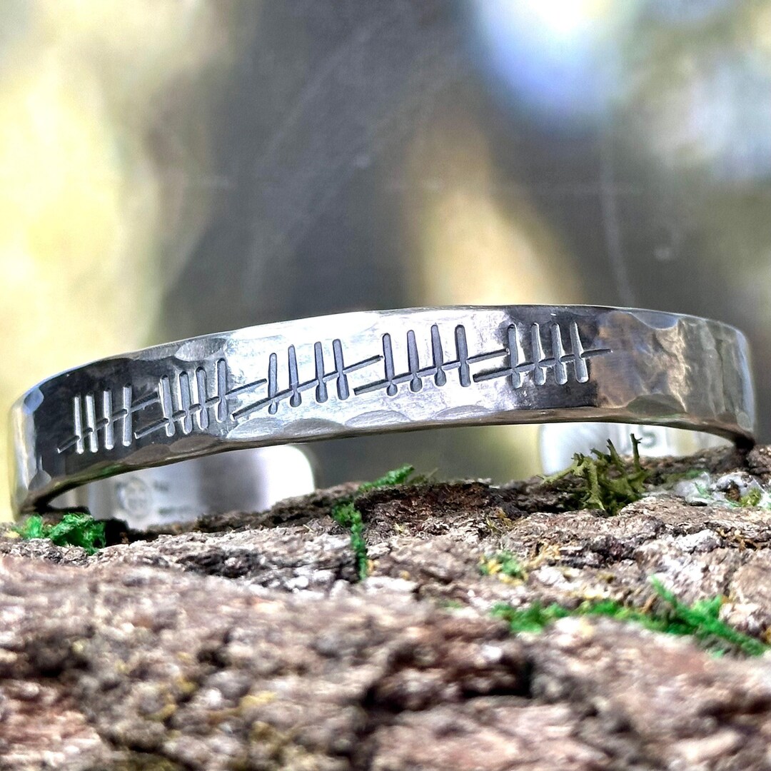 Handmade Sterling Silver Anniversary Bracelet - Personalized Tally Mark ...