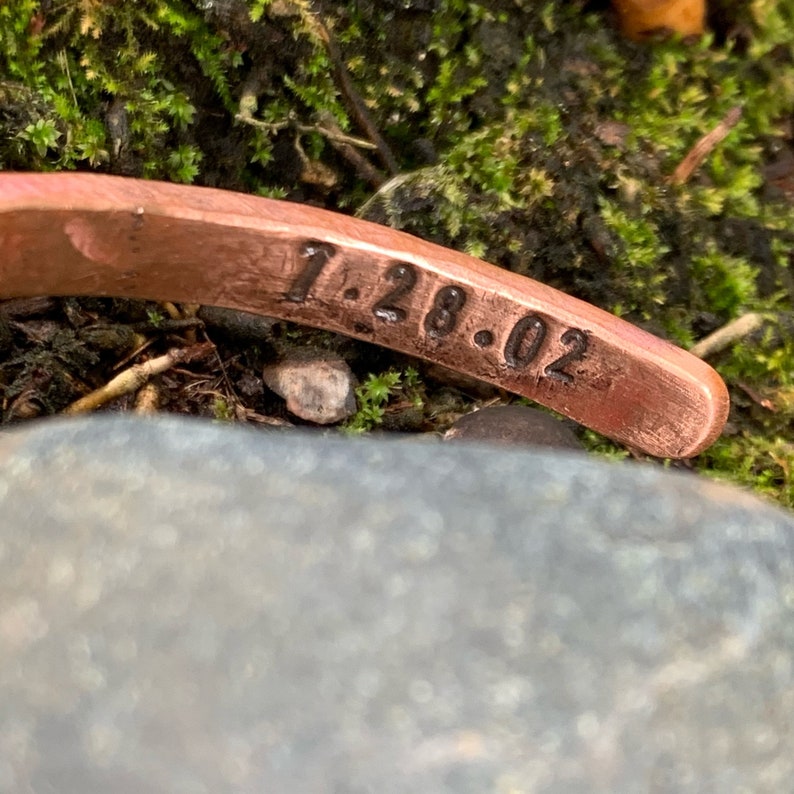 Copper Gift for Man Engraved Copper Bracelet Personalized | Etsy