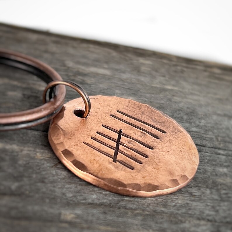 Custom Copper Anniversary Keychain 7th Anniversary Gift - Etsy