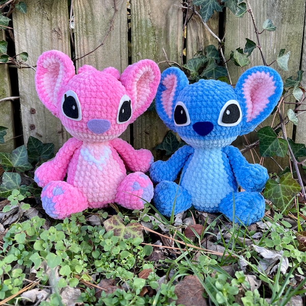 Stitch and Angel Stuffed Animal - Etsy