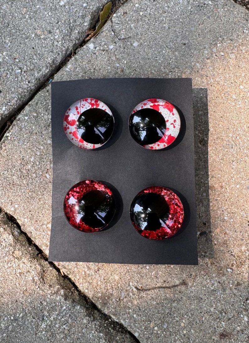 Blood Splatter Safety Eyes | Halloween Eyes | Amigurumi | Plushies - Etsy