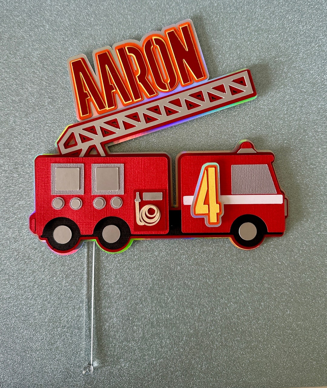 Fire Truck/ Fire Fighter Theme 3D Cake Topper L Birthday Cake Topper - Etsy