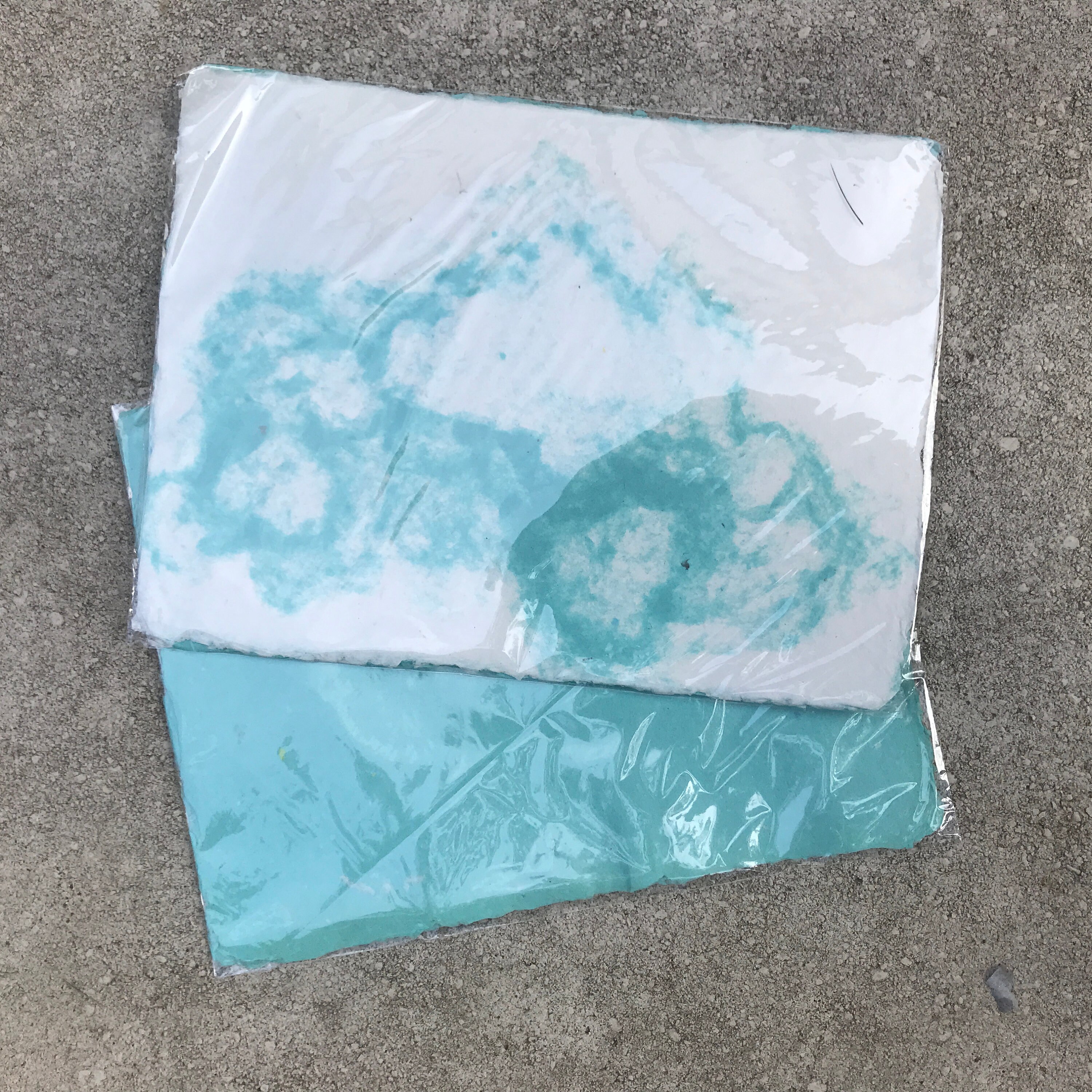 Turquoise Handmade Paper Sheets 8 1/2 X 11 Teal Blue | Etsy