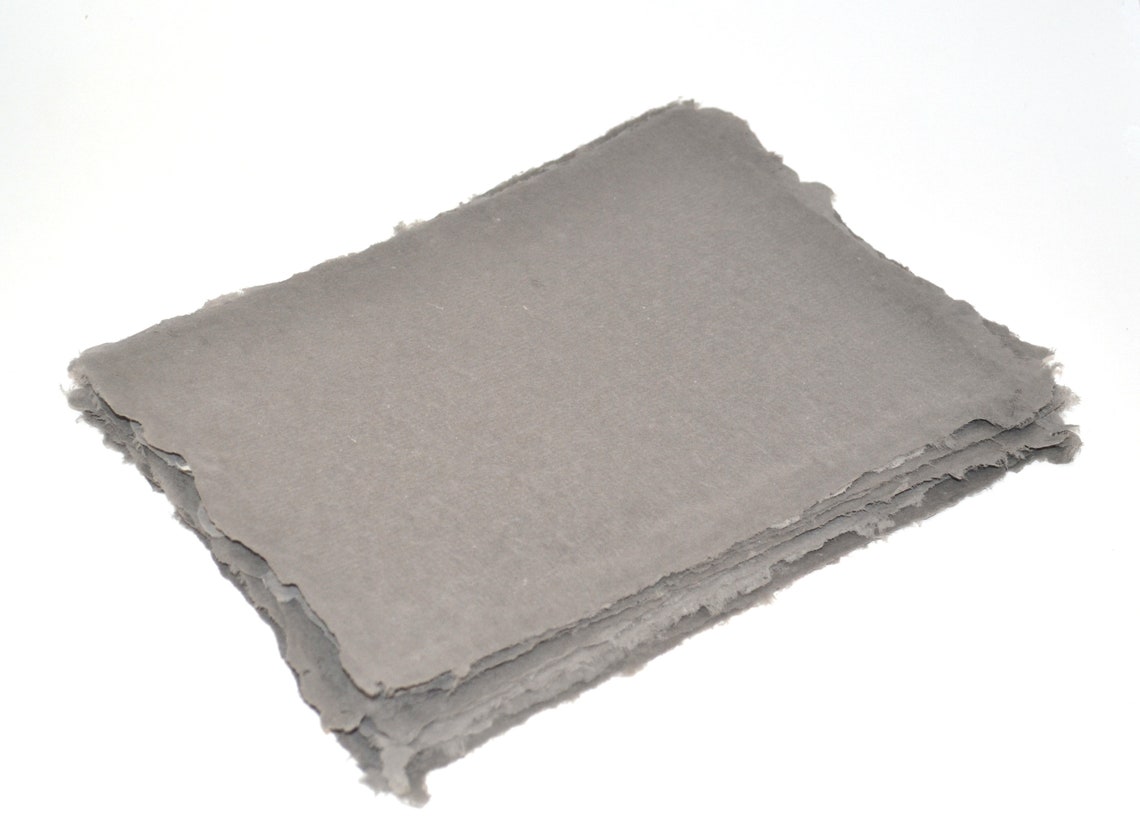 Sheets of Dark Grey Handmade Paper 6 X 8 Paper Scrapbooking - Etsy