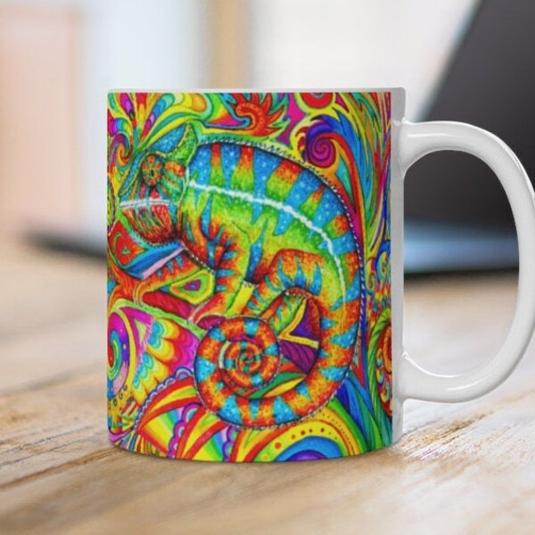 Ceramic Chameleon Mug - Etsy