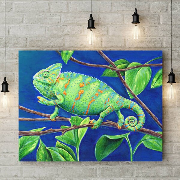 Chameleon Art - Etsy