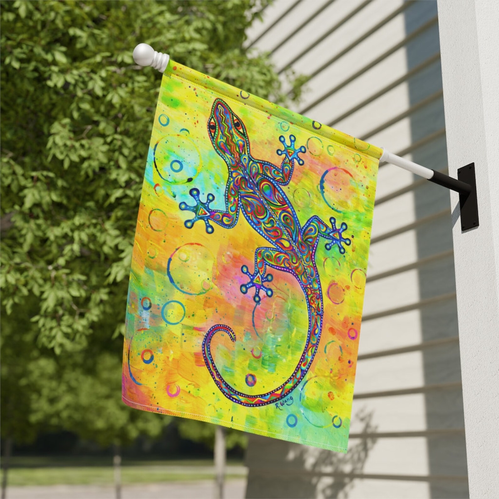 Groovy Gecko Rainbow Lizard Trippy Reptile Psychedelic Garden - Etsy