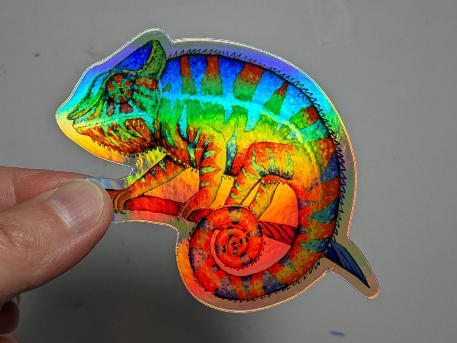 Psychedelic Rainbow Panther Chameleon Trippy Lizard Hippie - Etsy