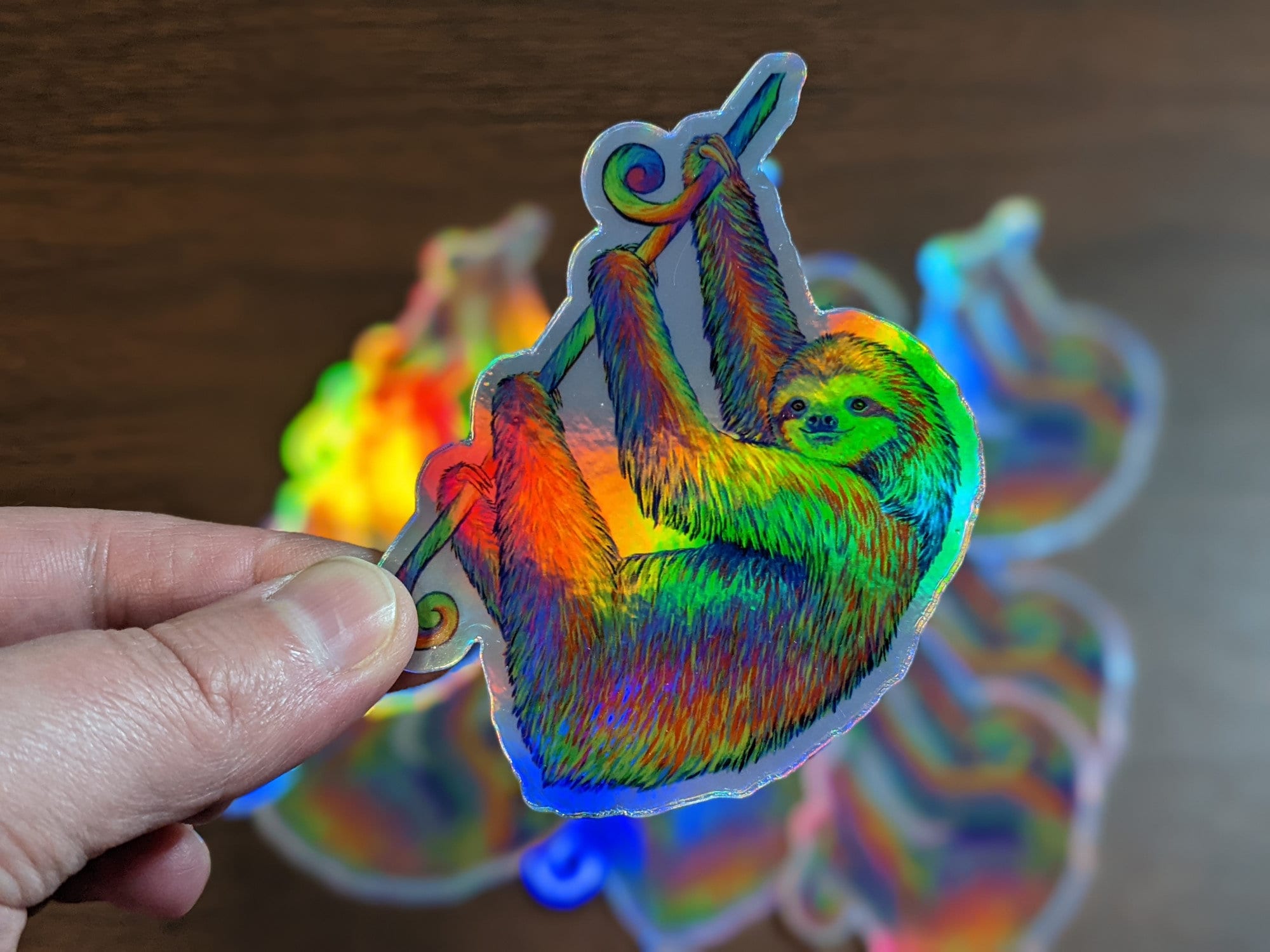 Psychedelic Rainbow Cute Sloth Trippy Groovy Hippie | Etsy