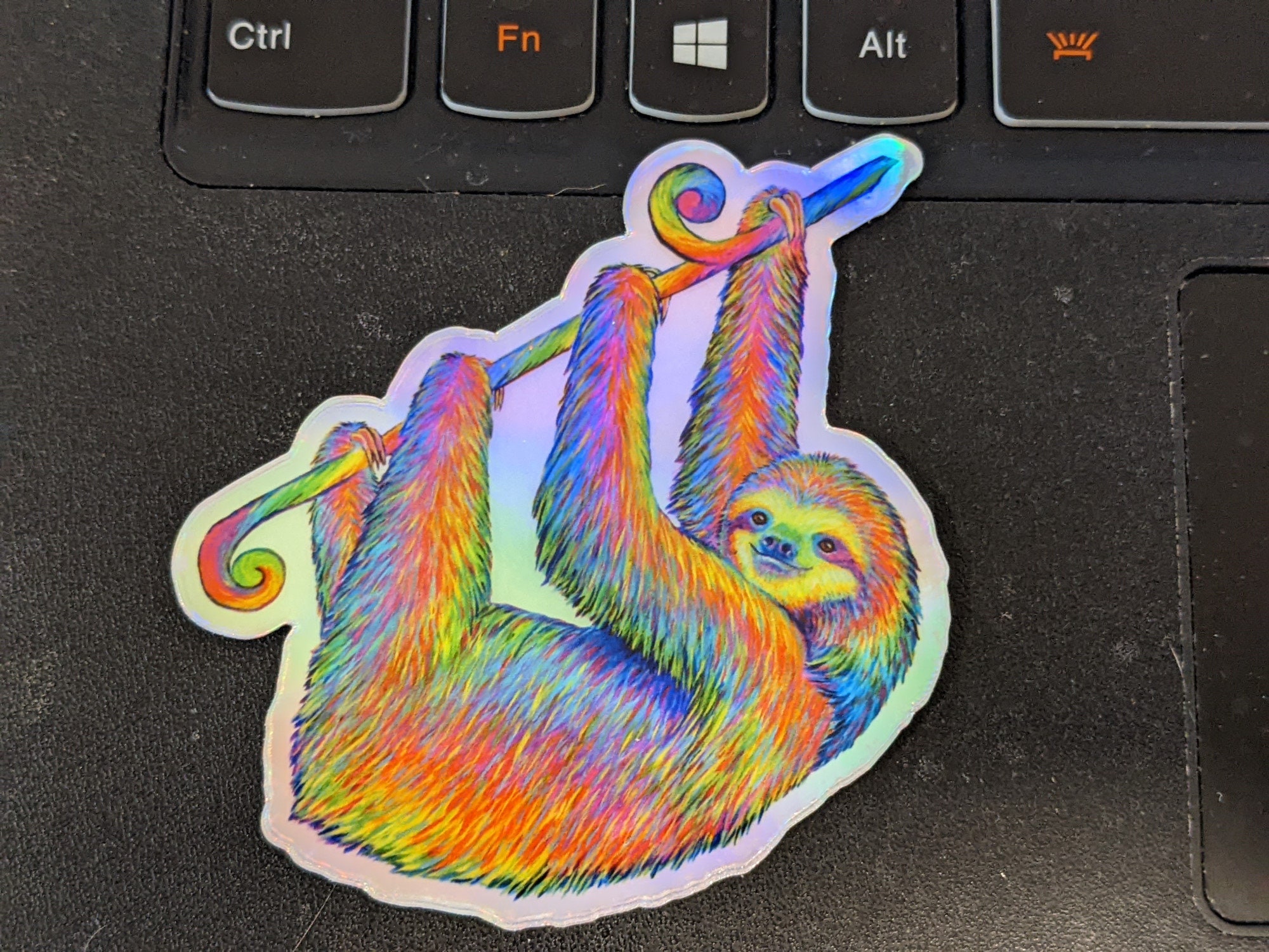 Psychedelic Rainbow Cute Sloth Trippy Groovy Hippie | Etsy