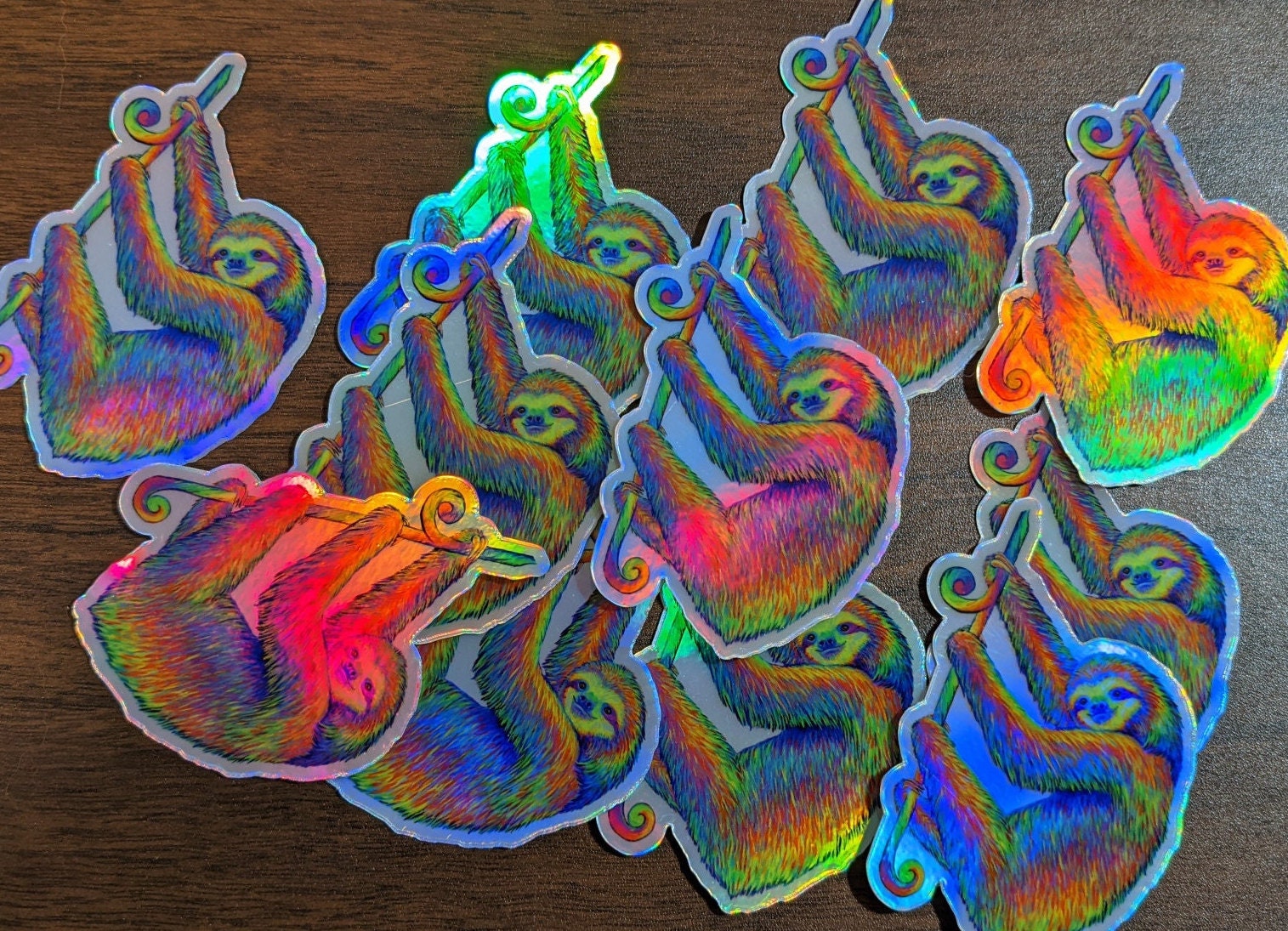 Psychedelic Rainbow Cute Sloth Trippy Groovy Hippie | Etsy