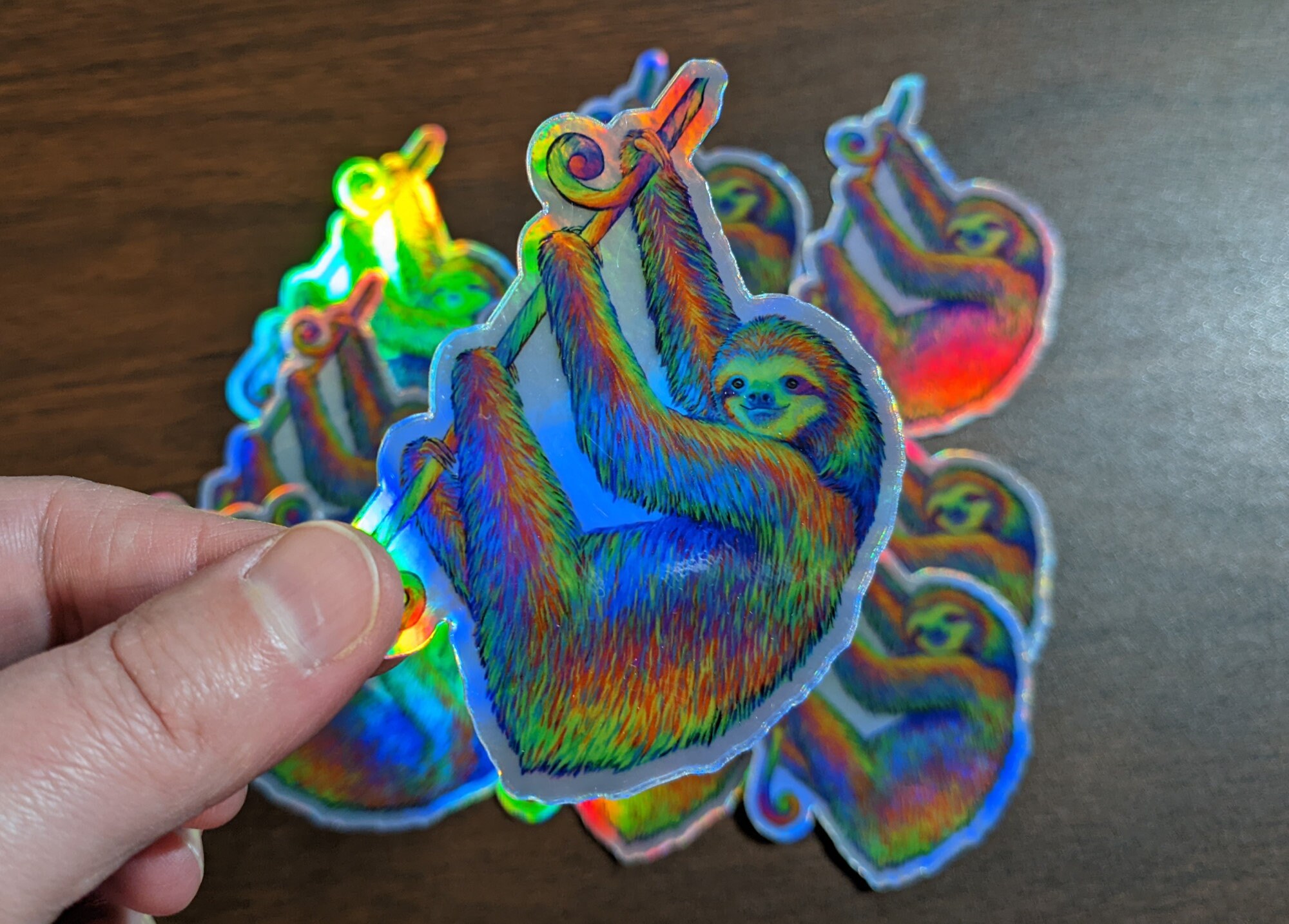 Psychedelic Rainbow Cute Sloth Trippy Groovy Hippie | Etsy