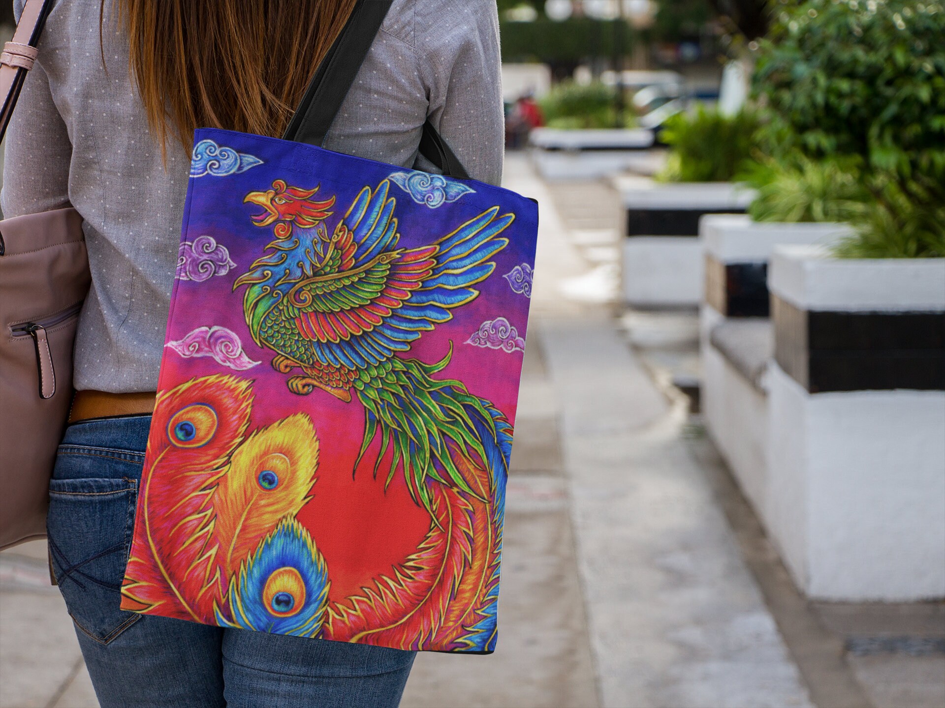 Fenghuang Chinese Phoenix Rainbow Bird Colorful Mythological - Etsy