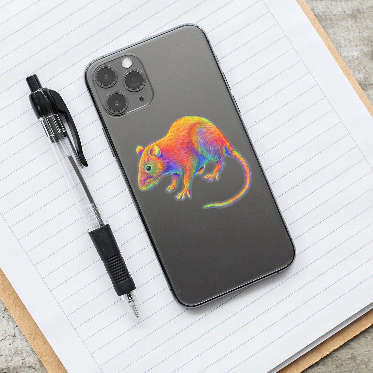 Psychedelic Rainbow Rat Colorful Trippy Rodent Vinyl Stickers - Etsy
