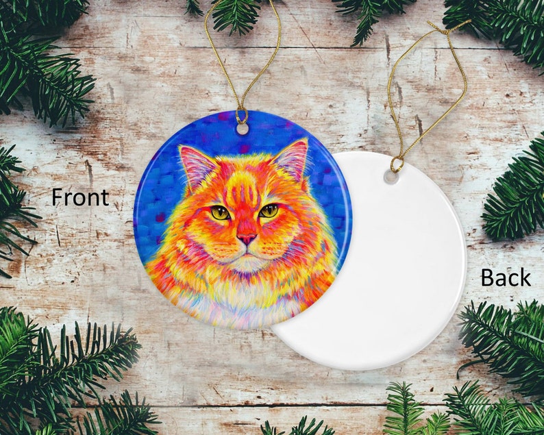 Orange Tabby Persian Cat Cute Colorful Rainbow Kitty Pop Art - Etsy