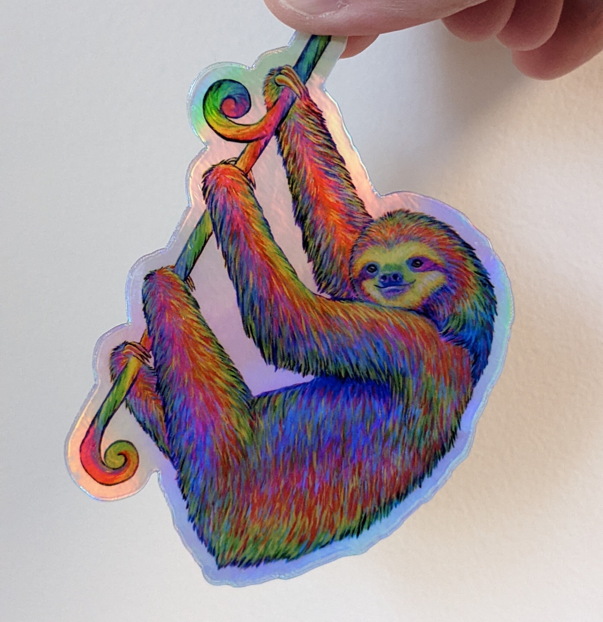 Psychedelic Rainbow Cute Sloth Trippy Groovy Hippie | Etsy