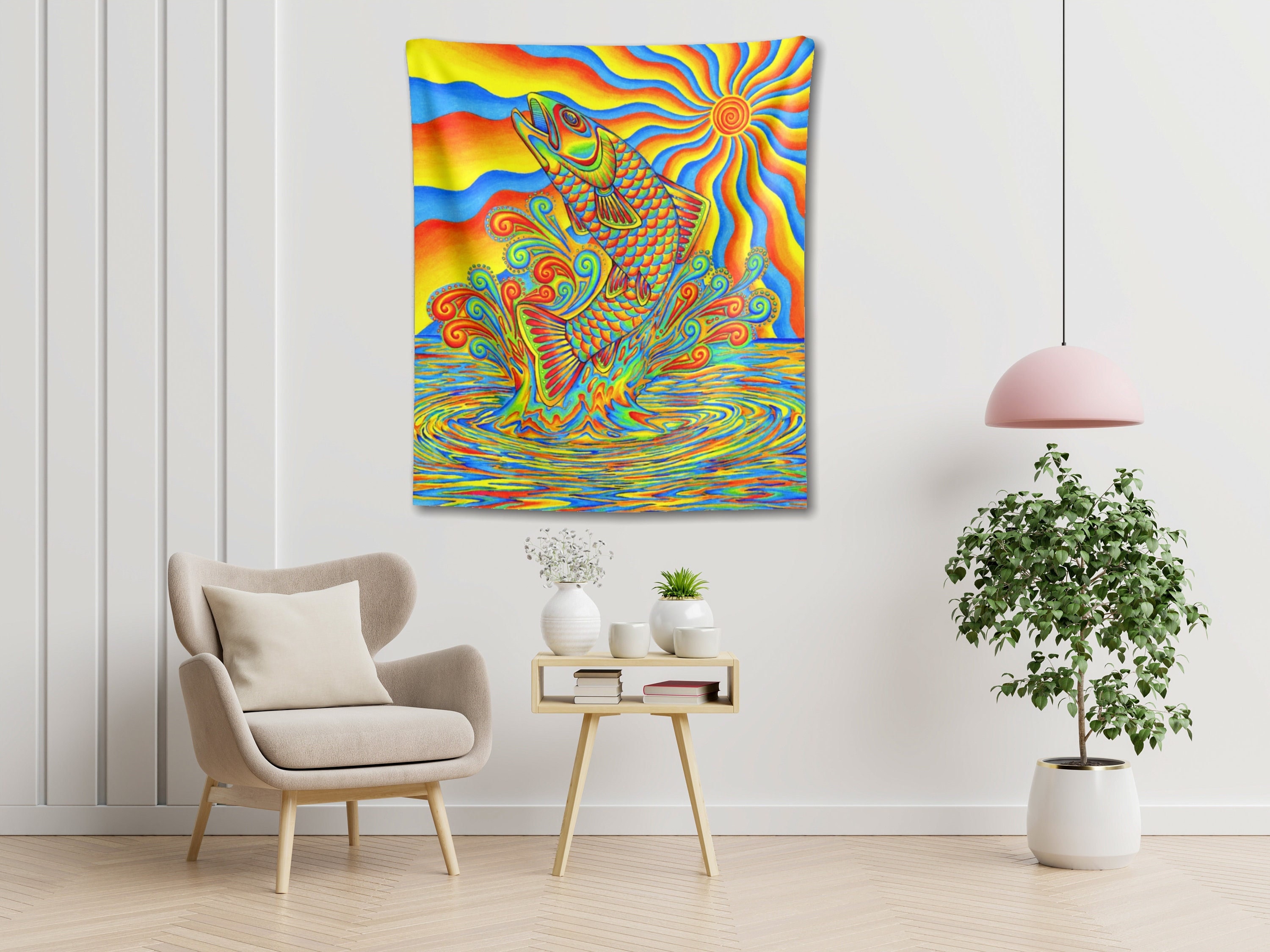 Psychedelic Fish Drawings