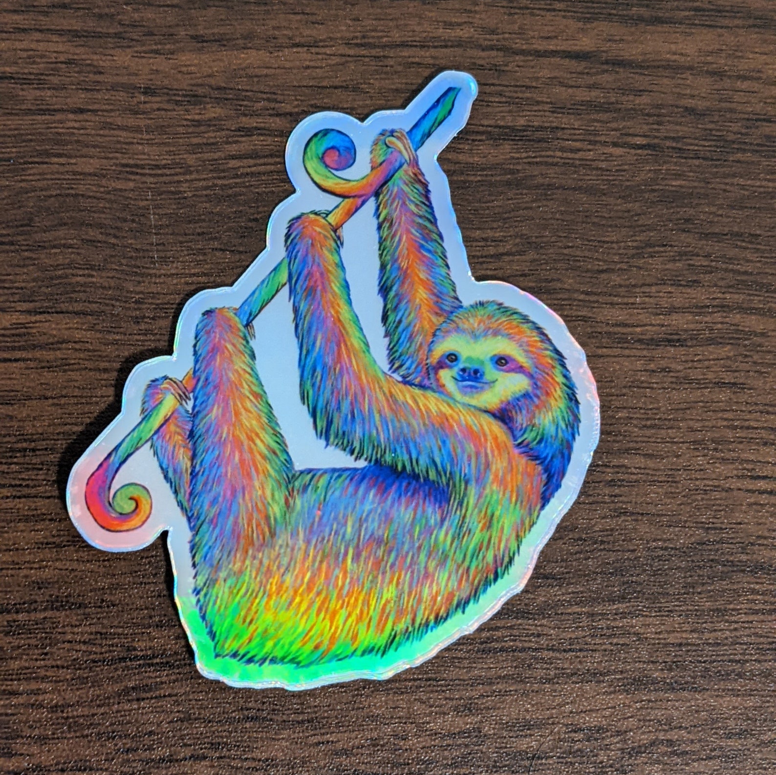 Psychedelic Rainbow Cute Sloth Trippy Groovy Hippie - Etsy