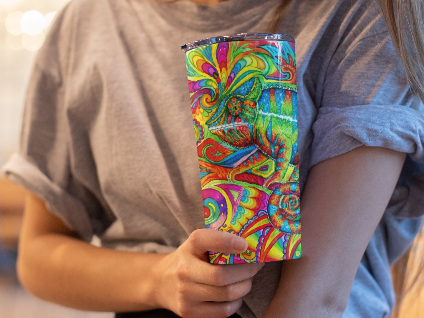 Psychedelic Rainbow Panther Chameleon Hippie Lizard Trippy - Etsy