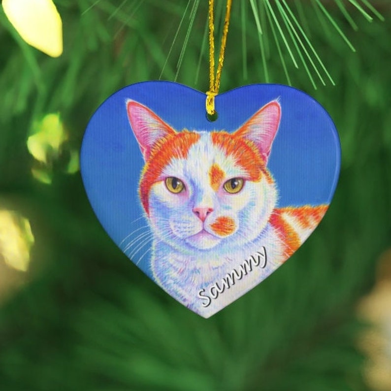 Cute Orange and White Tabby Cat Colorful Kitty Pop Art Custom - Etsy