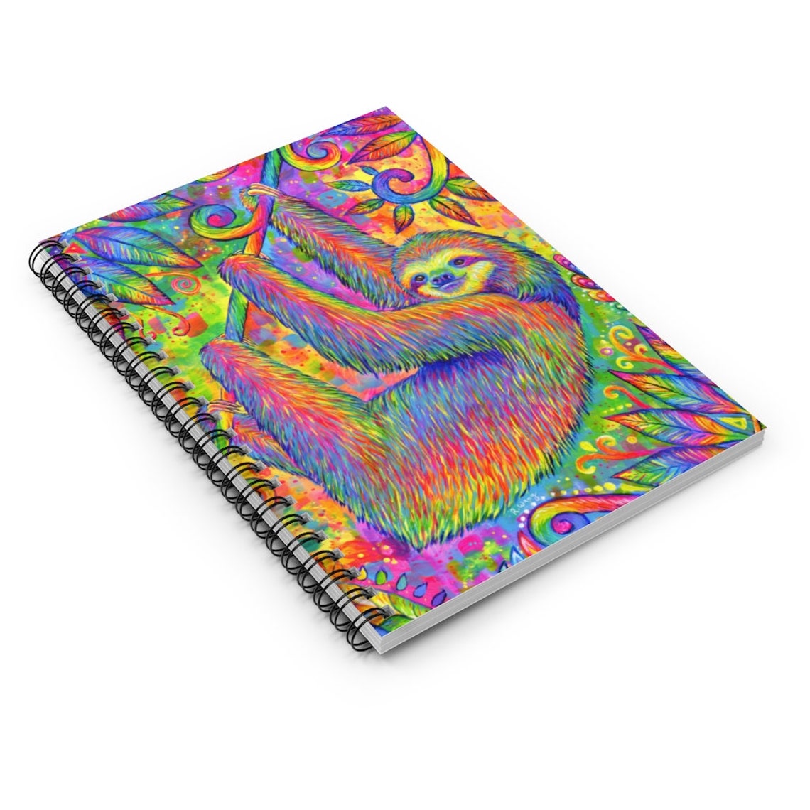 Psychedelic Rainbow Cute Colorful Sloth Trippy Animal Spiral - Etsy