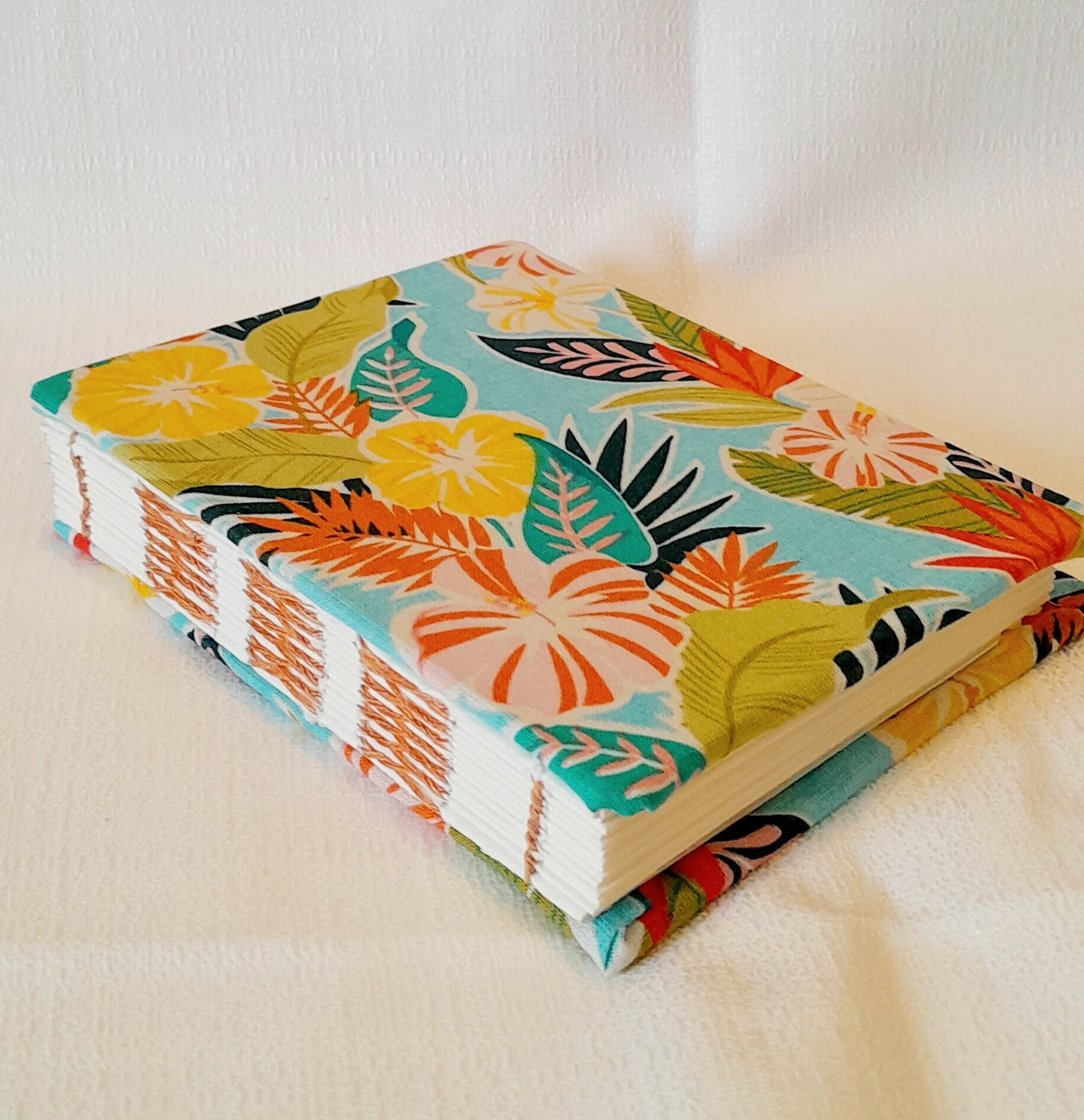 Handmade French Link Stitch Artist Sketchbook, Fabric Hardcover Book - Etsy