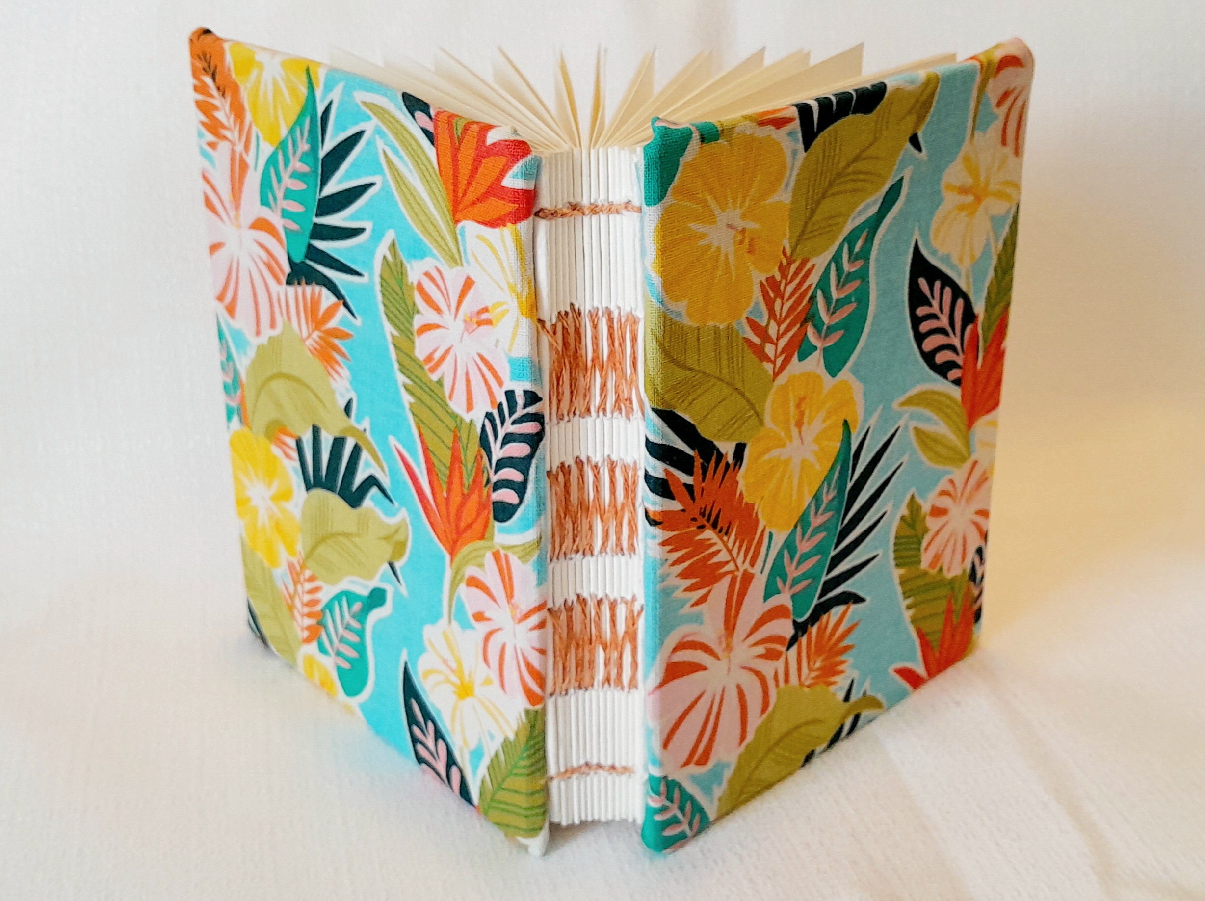 Handmade French Link Stitch Artist Sketchbook, Fabric Hardcover Book - Etsy