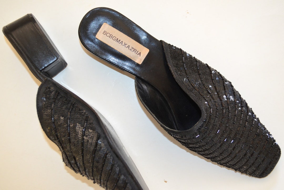 Vintage Beaded Low Heel Mule Size 9 - Etsy