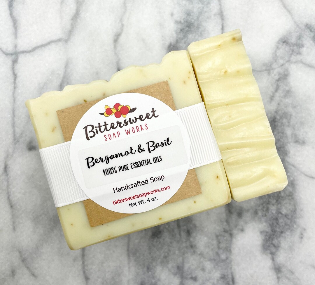 BERGAMOT & BASIL Soap Handmade Natural Vegan Essential Oil Soap - Etsy