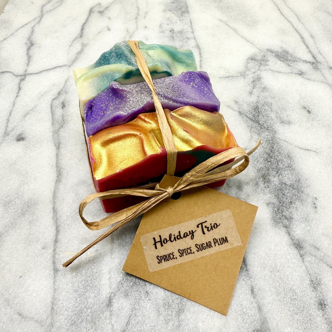 HOLIDAY TRIO Guest Soaps or Hostess Gift - Etsy